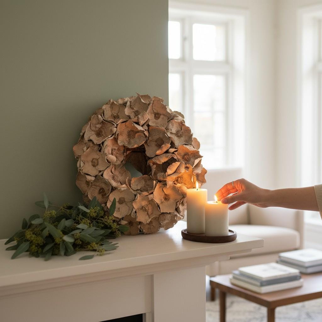 Wandkranz Türkranz mit Großen 10 cm Blüten 55 cm Durchmesser, Praktisc
